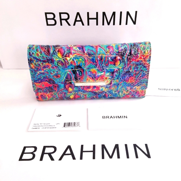 Brahmin | Bags | Nwt Brahmin Blue Ammonite Cordelia Wallet | Poshmark